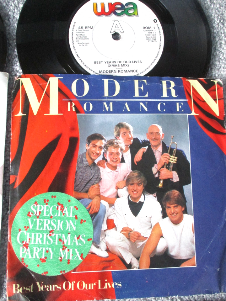 8 x Christmas 7" singles vinyl records Jukebox Job lot + Title Cards (5 ...