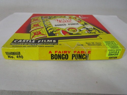 Comedy 8mm Castle Films "Bongo Punch" Cartoon B/W Silent Super 8 | eBay