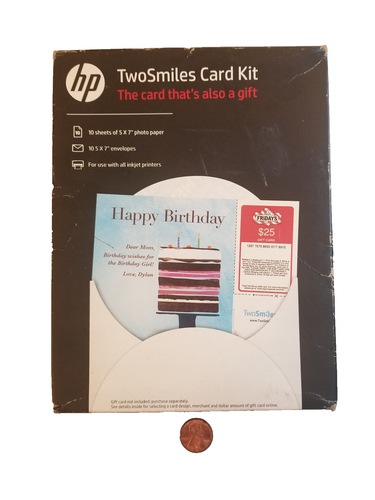 W3-27 paper HP Glossy Sheet Two Smiles *The card gift* CARD KIT ...