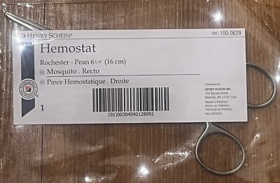 New Henry Schein ROCHESTER PEAN 6 1/4 Inch Straight HEMOSTAT | eBay