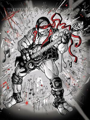 Teenage mutant ninja turtles, tmnt, Rockstar Raphael ART PRINT | eBay