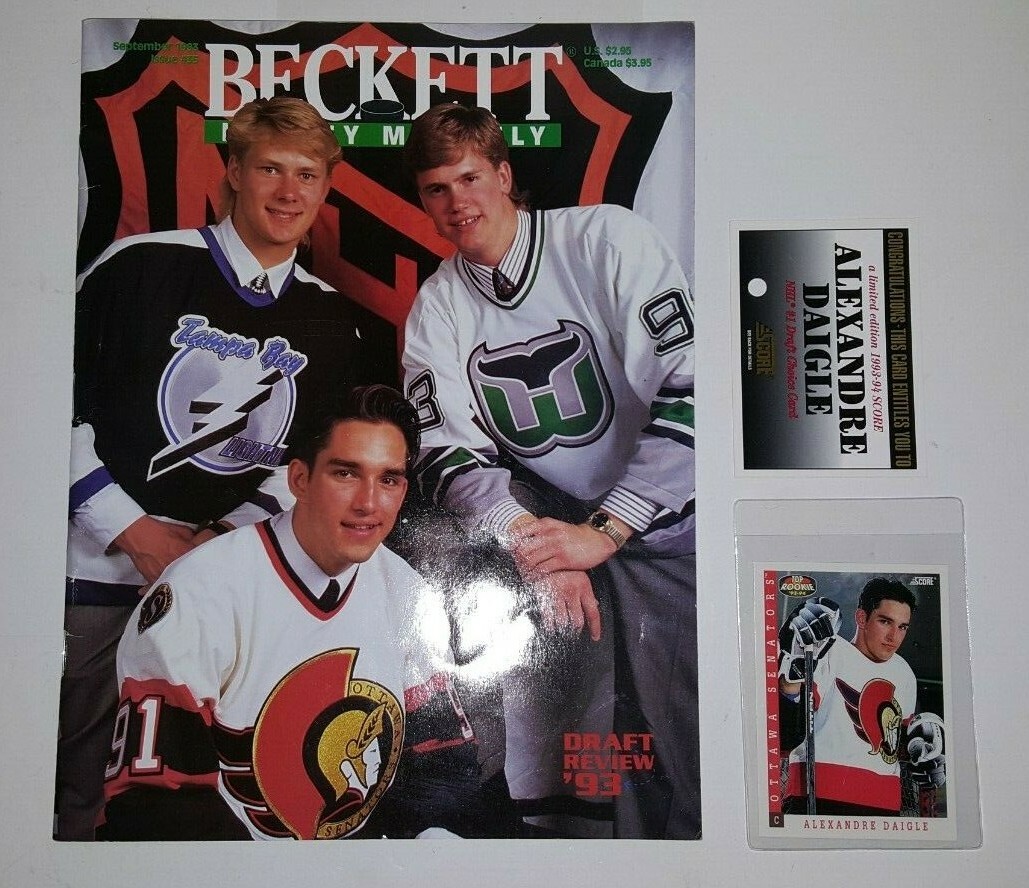1993-94 SCORE Alexandre Daigle Rookie Card with Mail Card & Beckett | eBay