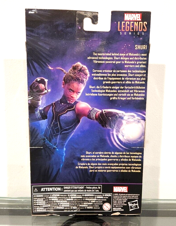 HASBRO MARVEL LEGENDS LEGACY COLLECTION SHURI(BLACK PANTHER)W/GAUNTLETS ...