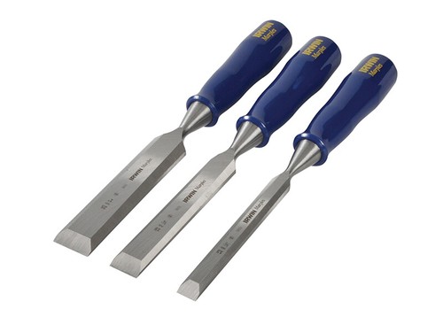 IRWIN Marples M444 Bevel Edge Chisel Blue Chip Handle Set, 3 Piece ...