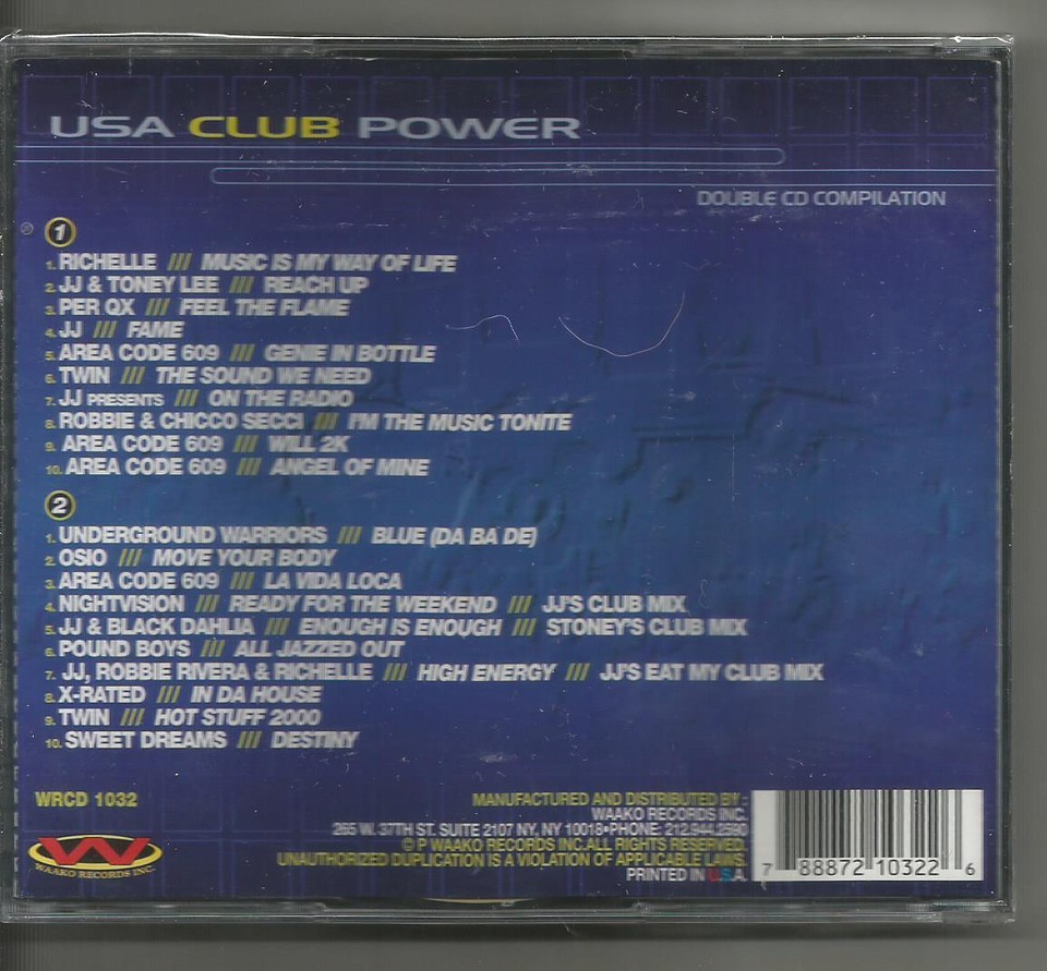 2 CDS USA CLUB POWER - AREA CODE 609, POUND BOYS, RICHELLE, ROBBIE ...