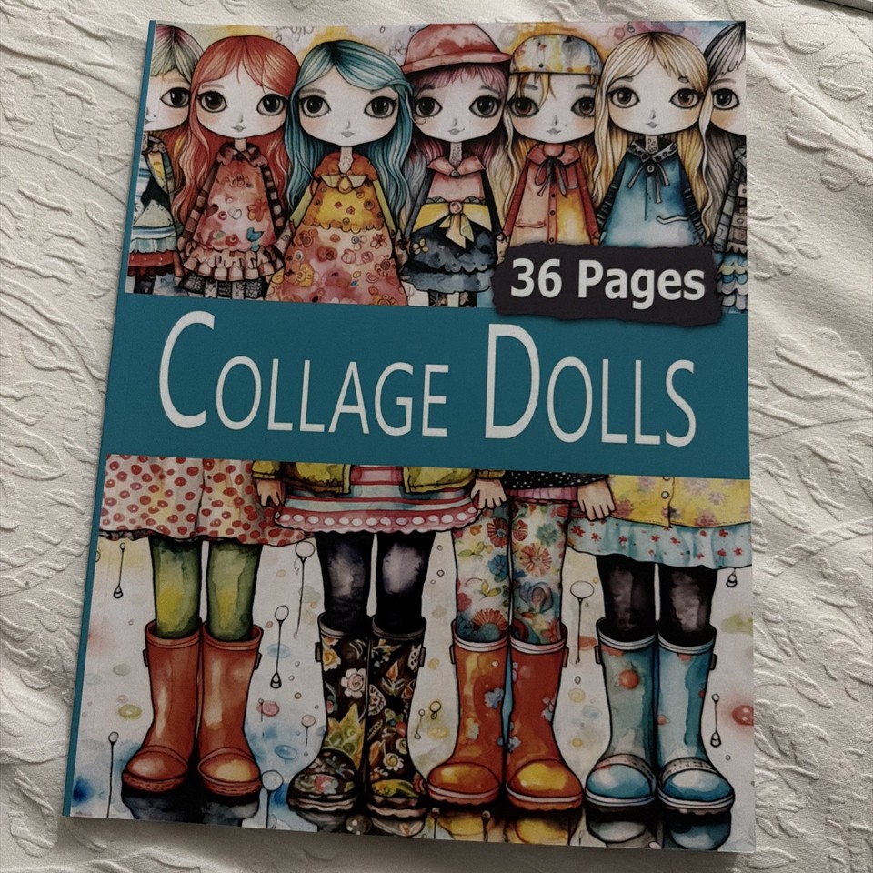 3 Collage Dolls Books Bundle 108 Pages Junk Journal Mixed Media Paper ...