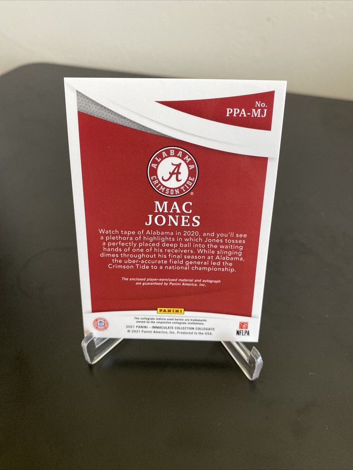 2021 Immaculate Mac Jones RPA /99 RC On Card Auto 2 Clr Patch Rookie | eBay