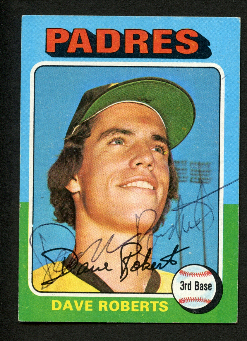 Dave Roberts #558 signed autograph auto 1975 Topps Baseball Trading ...