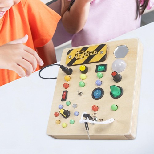 Wooden LED Busy Board Teaching Prop Sensory Toy for Ages 3 | eBay