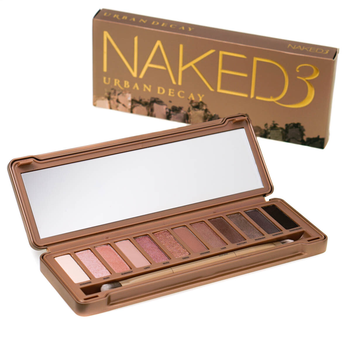 Urban Decay Eyeshadow Palette Naked 3 Eye Shadow Neutral Brown Nude Powders NEW