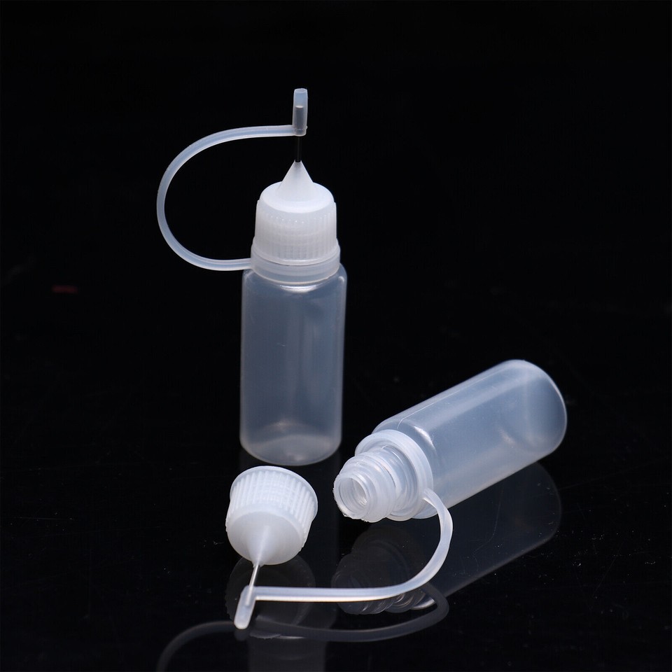 10x 10ml Needle Tip Dropper Bottles E Vape - Glue - Oil Precision Tip ...