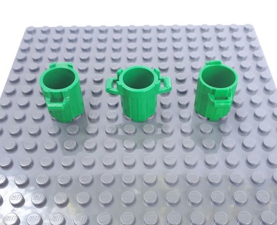 3x Lego Dustbin / Trash Can Green Part 92926 City Waste Rubbish Garbage ...