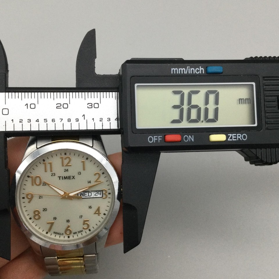Timex South Street Watch Mens 36mm Two Tone Day Date Indiglo T2M935 New ...