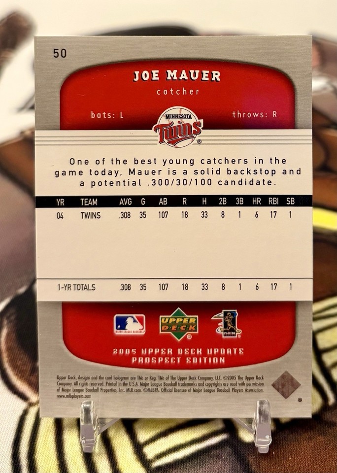 2005 Upper Deck Update Joe Mauer Rookie Card 50 | eBay