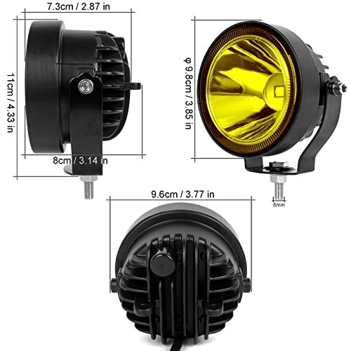 Led Pod Lights Spot Fog Lights Amber/yellow 2pcs 60w 4 Inch Work ...