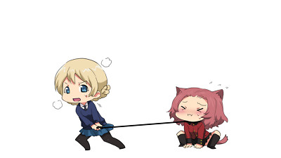 Anime girls und panzer darjeeling rosehip simple Playmat Game Mat Desk ...