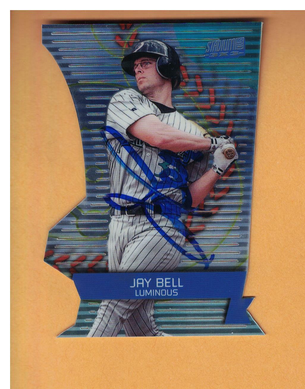 JAY BELL Autographed 2000 Stadium Club Insert 3x3 Signed Baseball Card ...