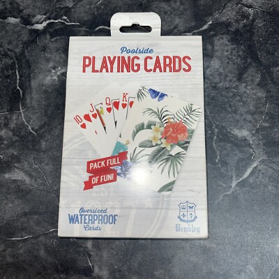 Great Gift! Poolside Playing Cards Oversized (5x7) Waterproof 54 Card ...