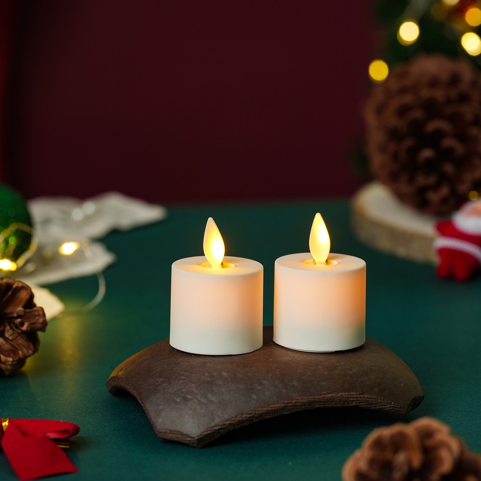 Luminara Moving Flicker Led Tea Lights Battery Operated with Timer for ...