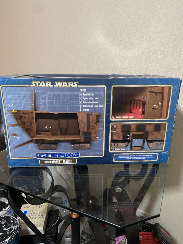 Star Wars Droid Factory Sandcrawler Playset Jawa & Gonk Droid Figure ...