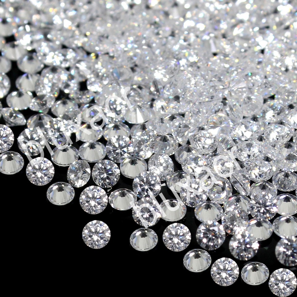 100 Pc Natural VVS1 DE Color Diamond Lot CERTIFIED 1.10 MM Round ...
