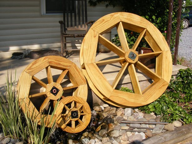 Amish-Made 36" Waterwheel - Waterwheels Available in 9 Finishes | eBay