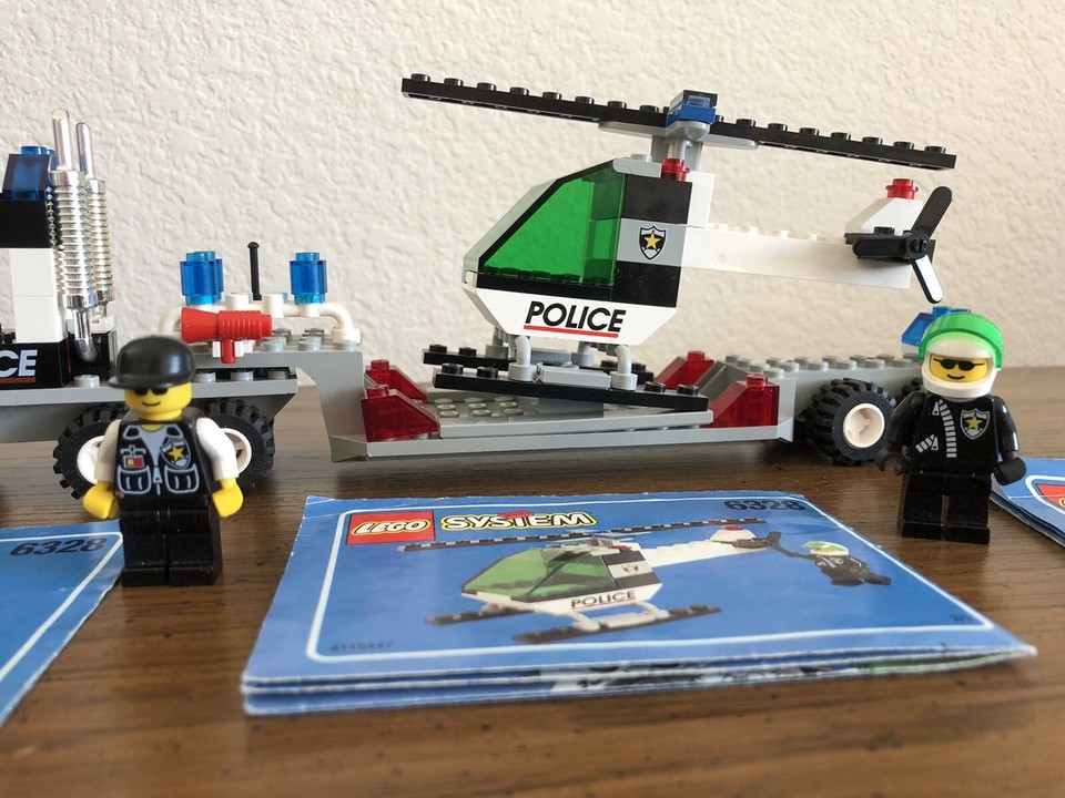 LEGO Vintage 6328 POLICE HELICOPTER TRANSPORT all 3 Instructions ...