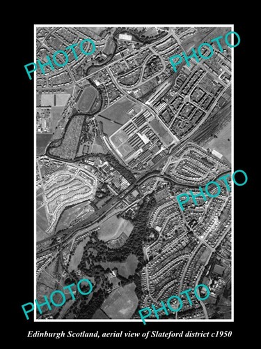 OLD 8x6 HISTORIC PHOTO EDINBURGH SCOTLAND AERIAL VIEW OF SLATEFORD ...