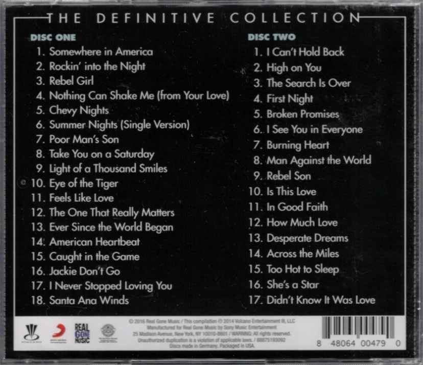 The Definitive Collection by Survivor (2CDs, 2016, Real Gone Music ...