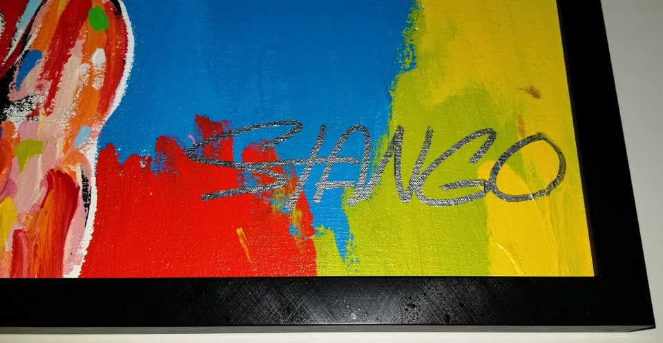 JOHN STANGO Signed Original MICHAEL JORDAN Dunk 18x28 Pop Art Canvas ...