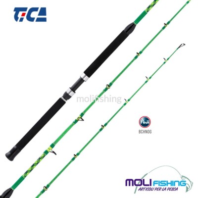 Canne à Pêche à la Traîne Vif TICA WASABI LIVE BAIT ACID 20 LBS Anneaux ...