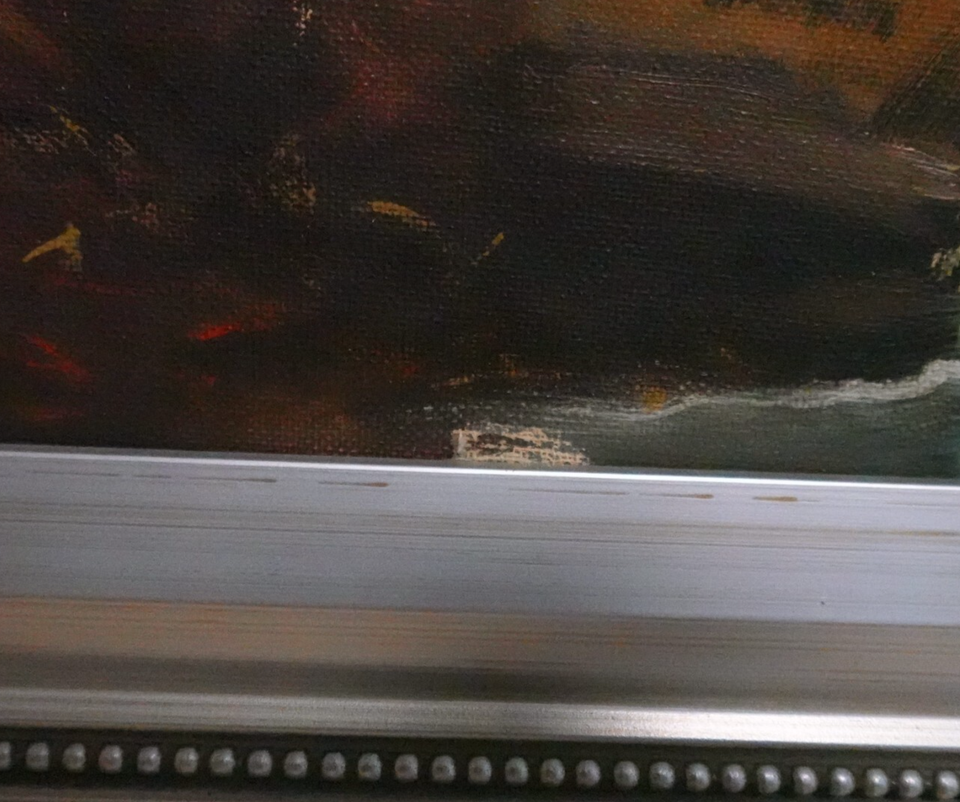 MELVIN A BOOTH "TROUT FISHING" ORIGINAL OIL ON BOARD LANDSCAPE PAINTING ...