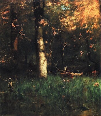 Dream-art Oil painting forest landscape Home-of-the-Heron-George-Inness ...