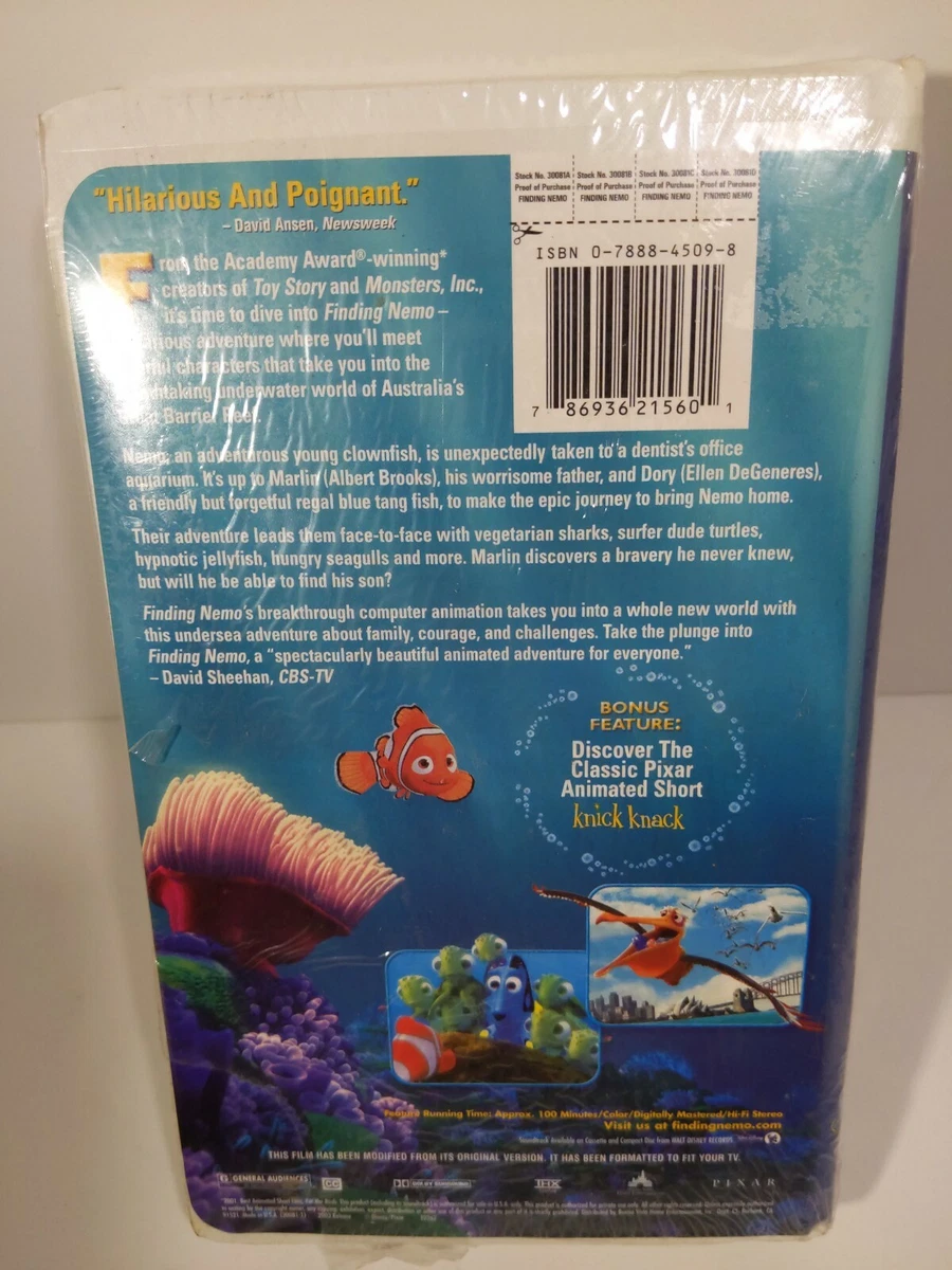 Finding Nemo Vhs Ebay