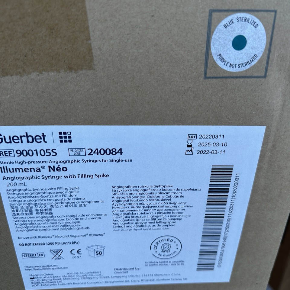 GUERBET Illumena Neo Angiographic Syringe With Filling Spike 900105S ...