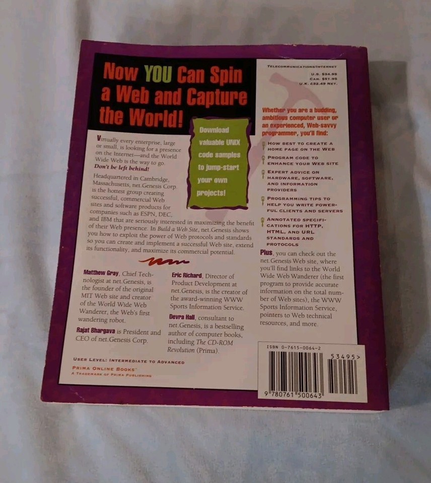 Build a Web Site : The Programmers Guide by Devra Hall (1995, Trade ...