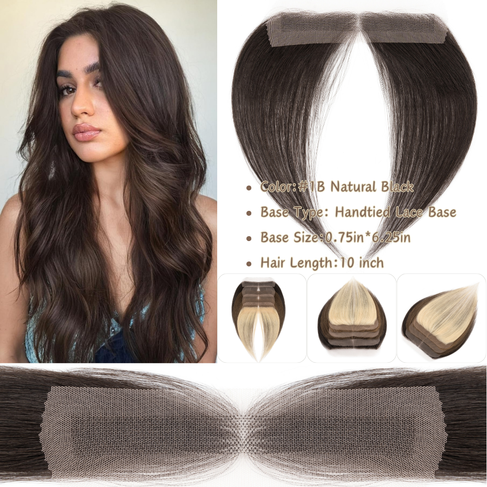 Women's Hairline Cover-UP Real Human Hair Front Top Lace Base Toupee ...