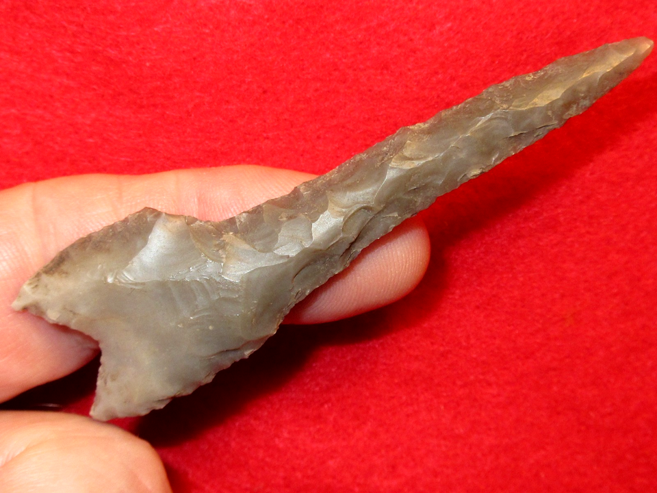 Authentic Native American artifact arrowhead 3" Texas Pedernales drill ...