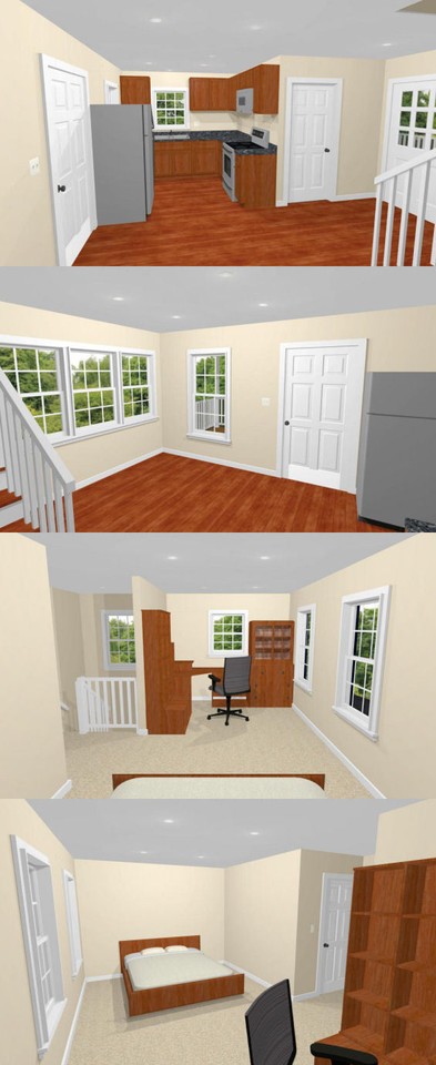 20x16 Tiny House -- 584 sq ft -- PDF Floor Plan -- Model 16 | eBay