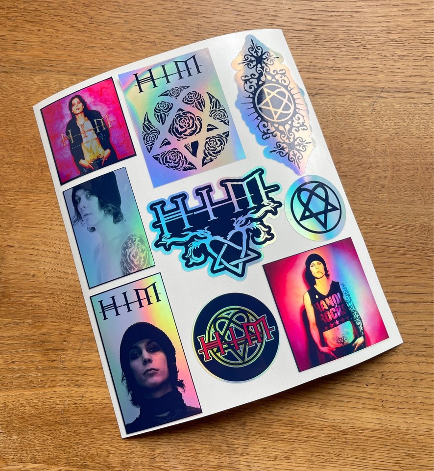 HIM Ville Valo Stickers Vinyl Decals, Ideal for journals, notebooks ...