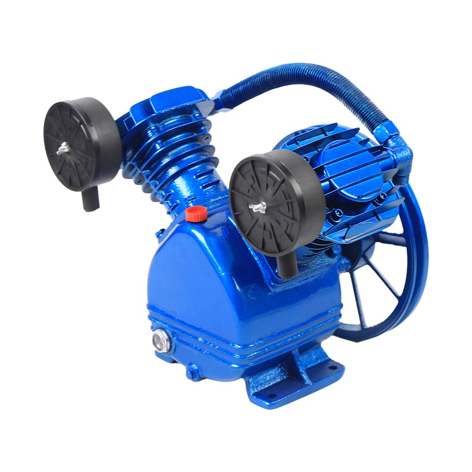 V Air Compressor Pump Head for 3 HP 2 Piston Motor Twin Cylinder Single ...