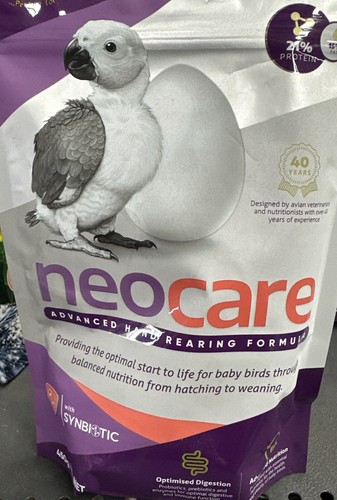 Vetafarm NeoCare Baby Bird Parrot Hand Rearing Formula Food 450g | eBay ...