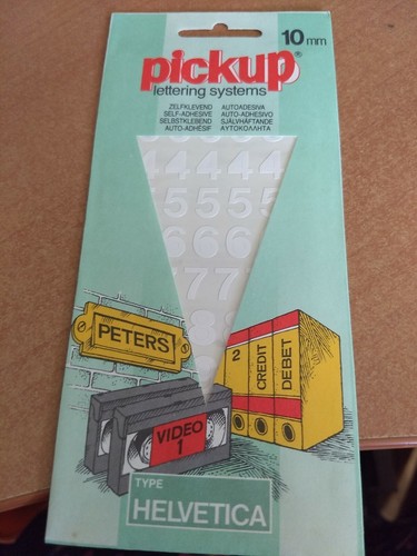 PICK UP LETTERING SYSTEMS 10 MM WHITE/SHEET IS 17,5X8 CM HELVETICA | eBay