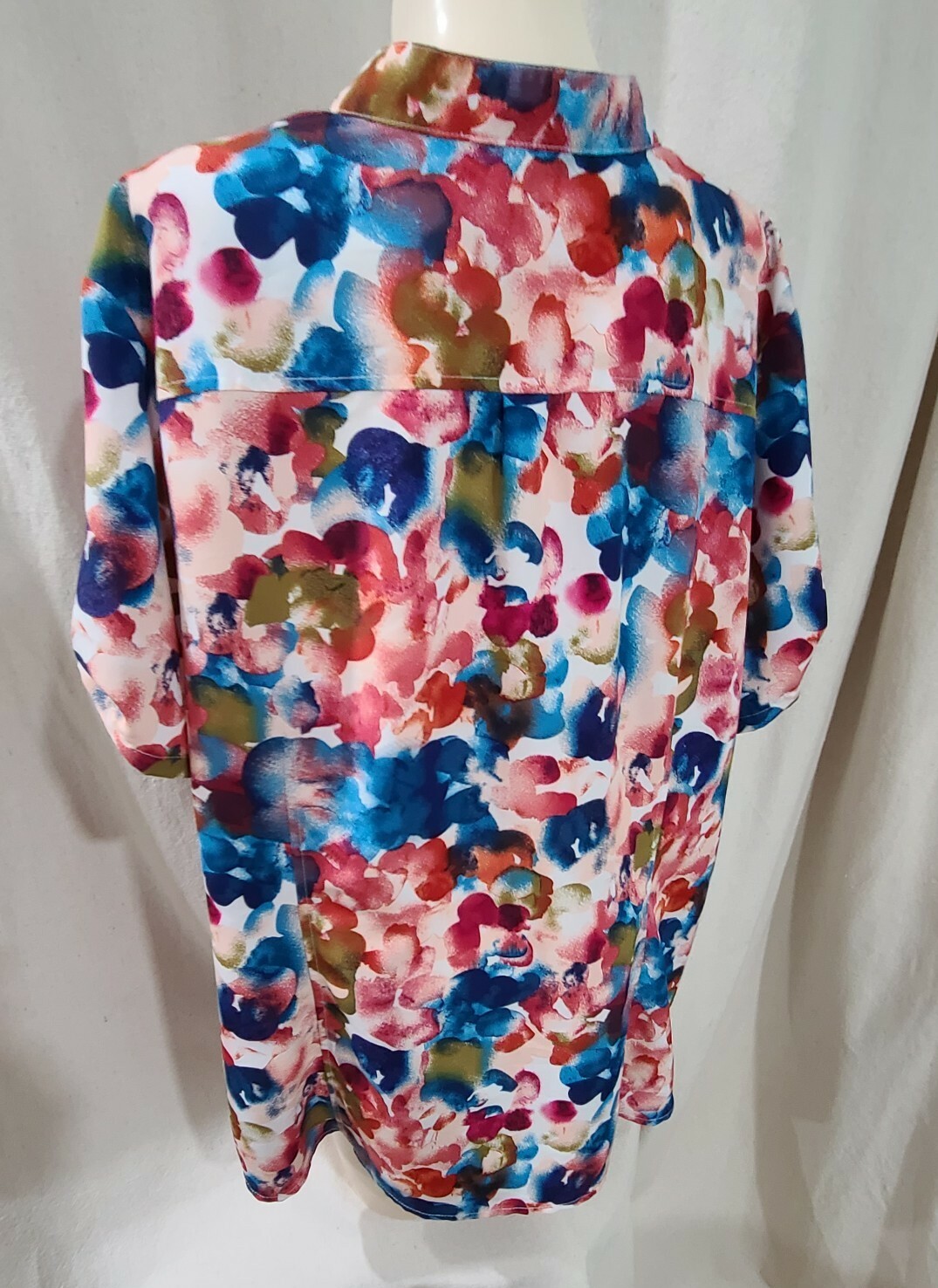 Laura Scott Woman Floral Button Up Top Blouse Plus Size 20/22W | eBay