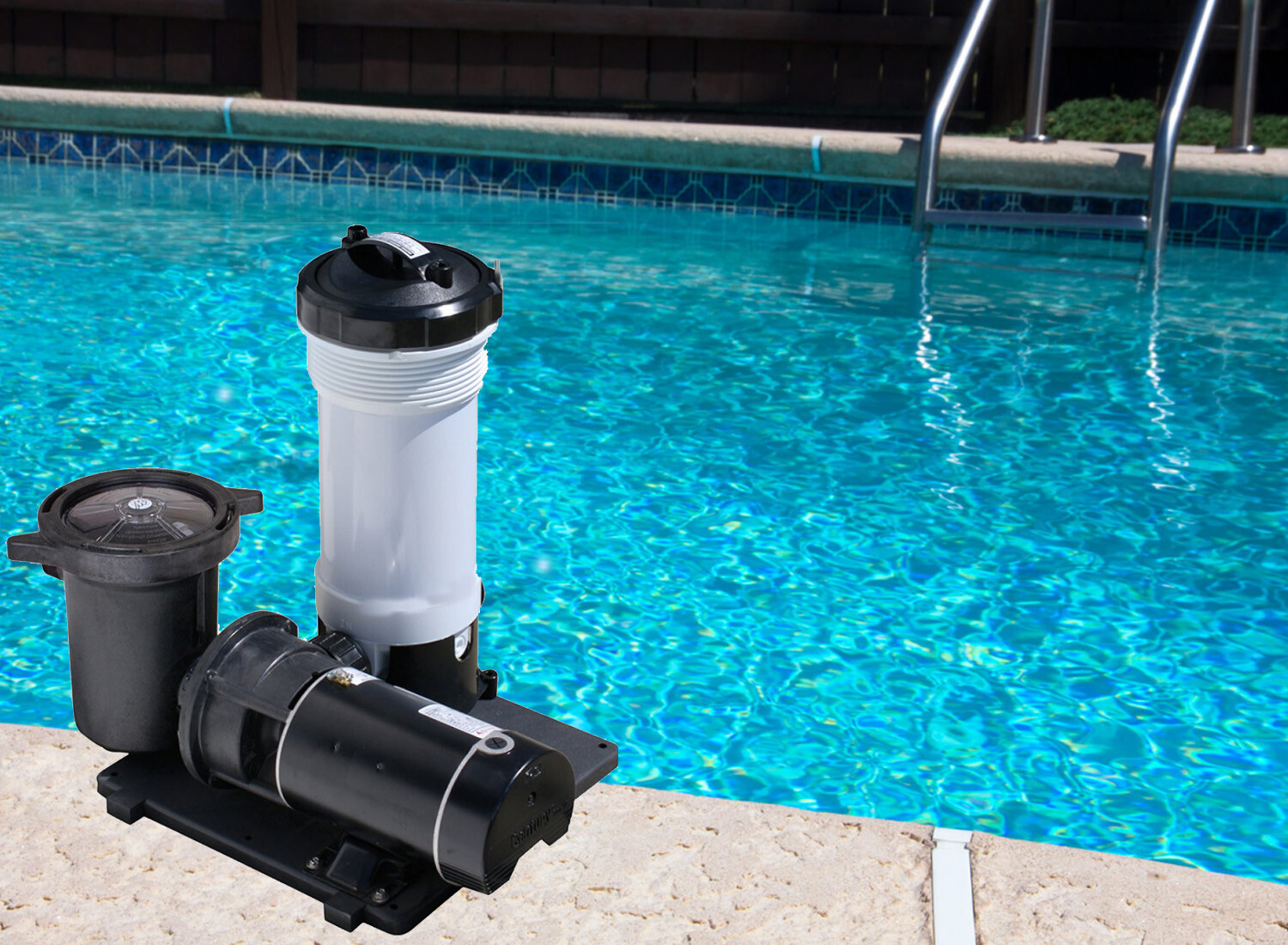Waterway TWM Above Ground Swimming Pool Cartridge Filter System w/ Pump ...