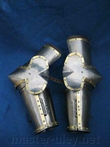Medieval Knight Warrior Larp Sca Pair Of Bracers Arm Hand Guard ...
