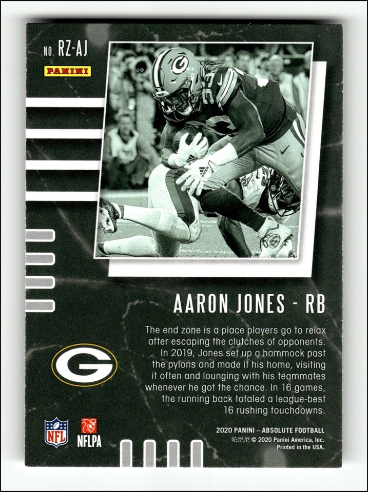 2020 Absolute Red Zone #16 Aaron Jones | eBay