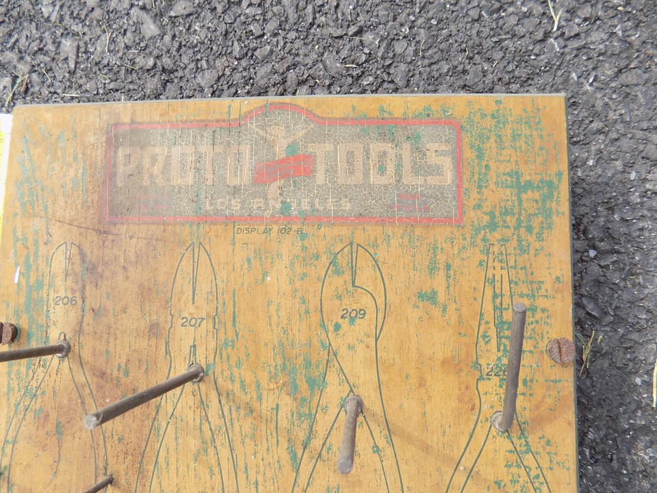 Vtg Proto Tools Dealer Display Rack Pliers Panel No 102 B Rustic ...