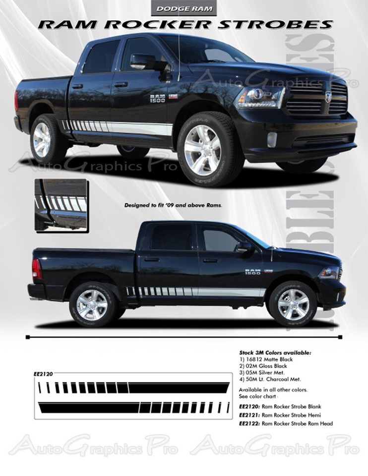 Lower Rocker Panel Striping Decals Stripes 3M Graphics for 09-2018 ...