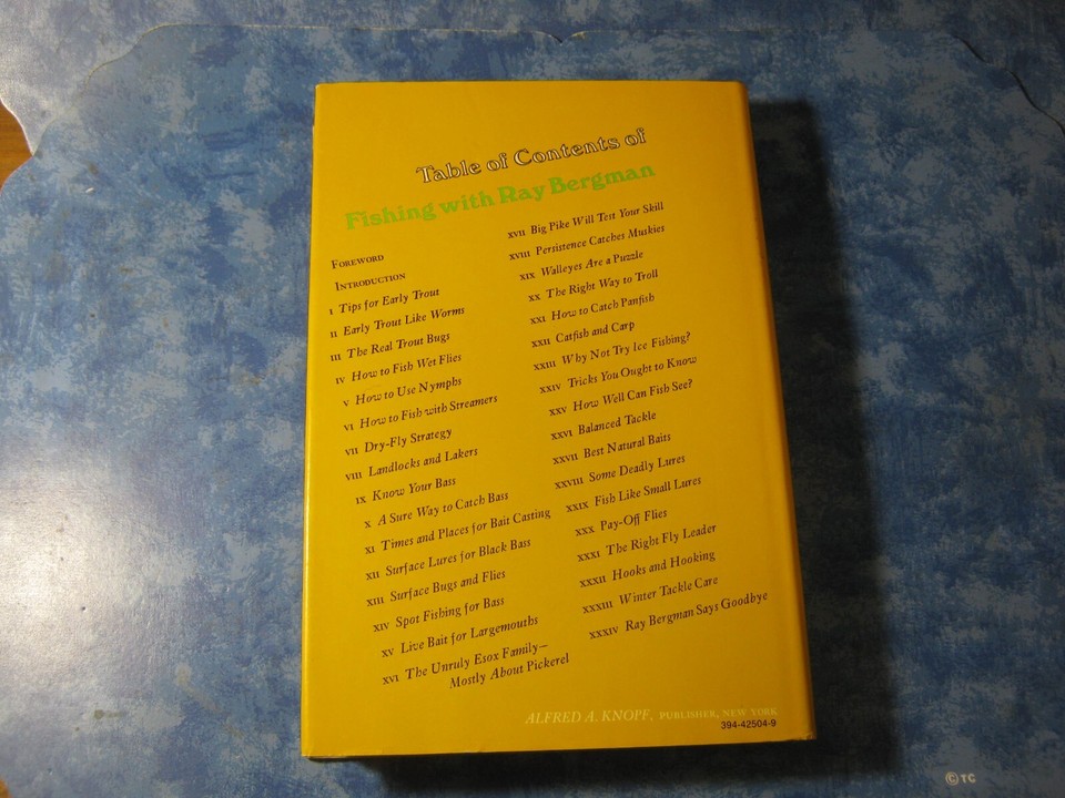 VINTAGE FISHING WITH RAY BERGMAN HCDJ 1970 1st Edition 2nd Printing VGC ...